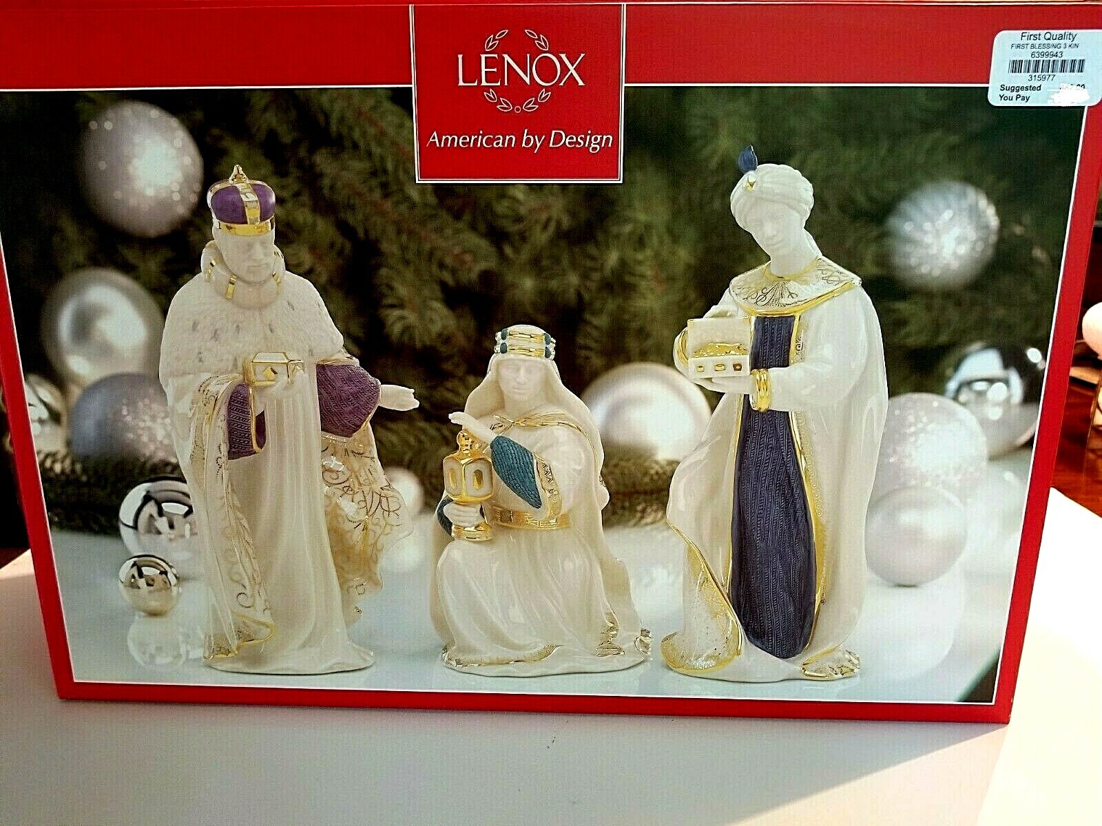 Lenox First Blessing Nativity Three Kings Figurine Set BRAND NEW IN BOX ...