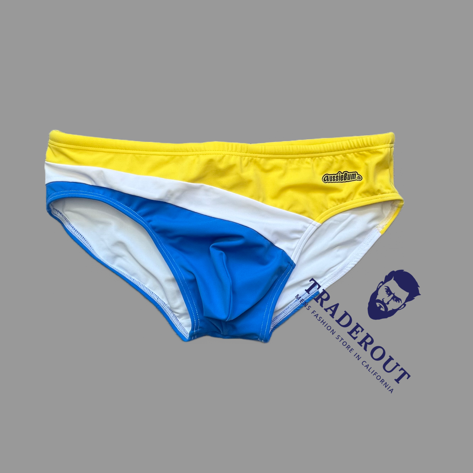 AussieBum Mens white yellow blue sunkiss Swim brief bikini Swimwear ...