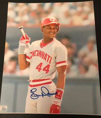 MLB Eric Davis Autographed photo 8x10 Cincinnati Reds Outfielder | eBay