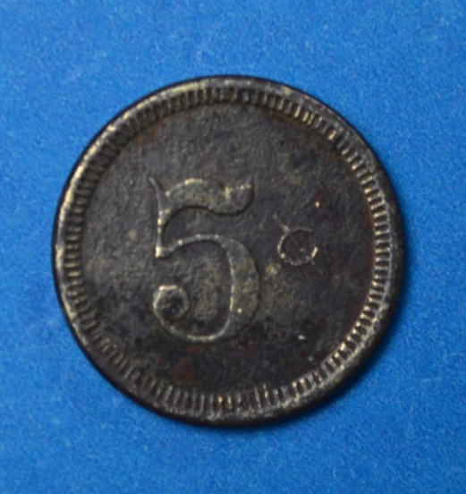 TAFT MONTANA THE ANHEUSER SALOON 5C RARE TRADE ANTIQUE MERCHANT TOKEN ...