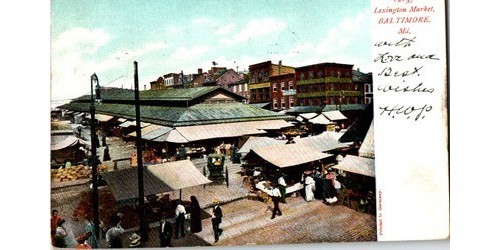 Baltimore Lexington Market Postcard ~1908 Divided Back One Cent ...