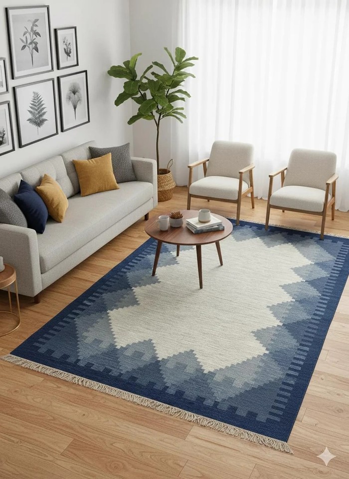 Modern Handmade Dhurrie Wool Rug Color Multicolor Design Carpet Rug | eBay