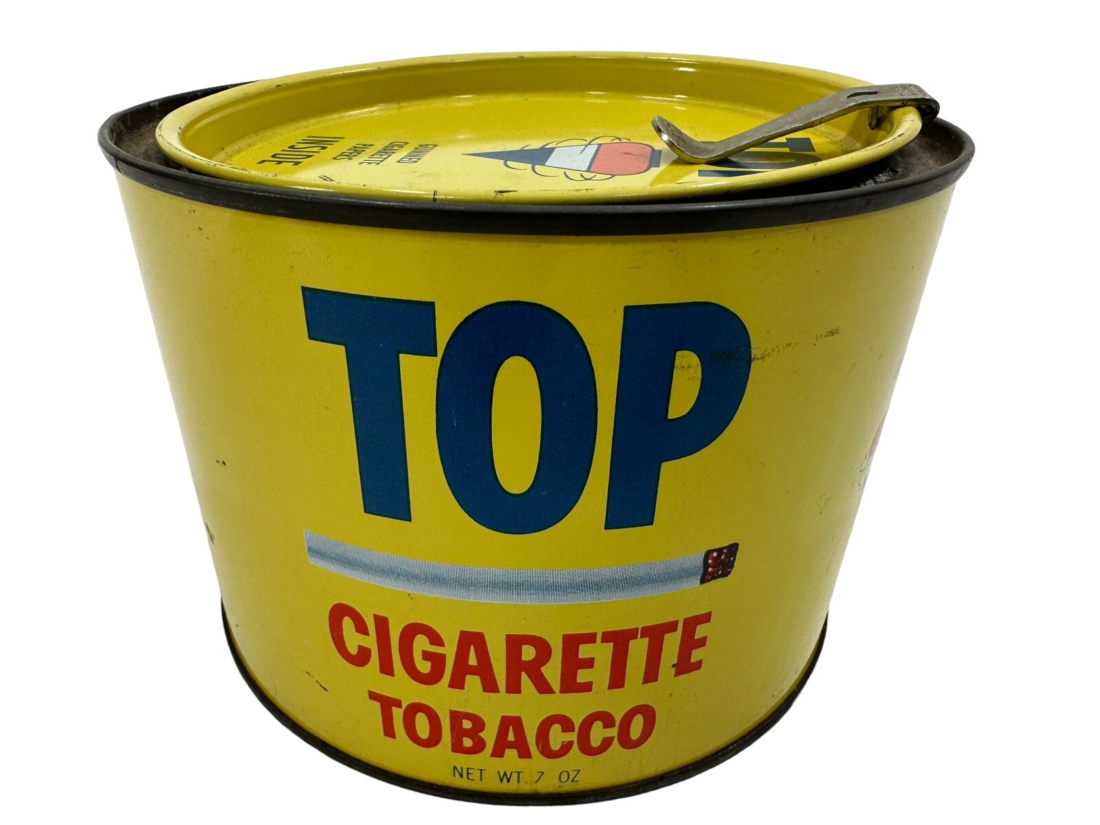 Top Cigarette Tobacco Tin w Tab VINTAGE 7oz Can R.J. Reynolds Tobacco ...