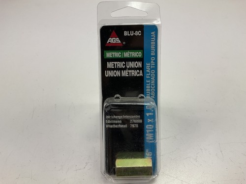 AGS BLU-8C Steel Brake Line Union, 3/16" (M10x1.0 Bubble) | eBay