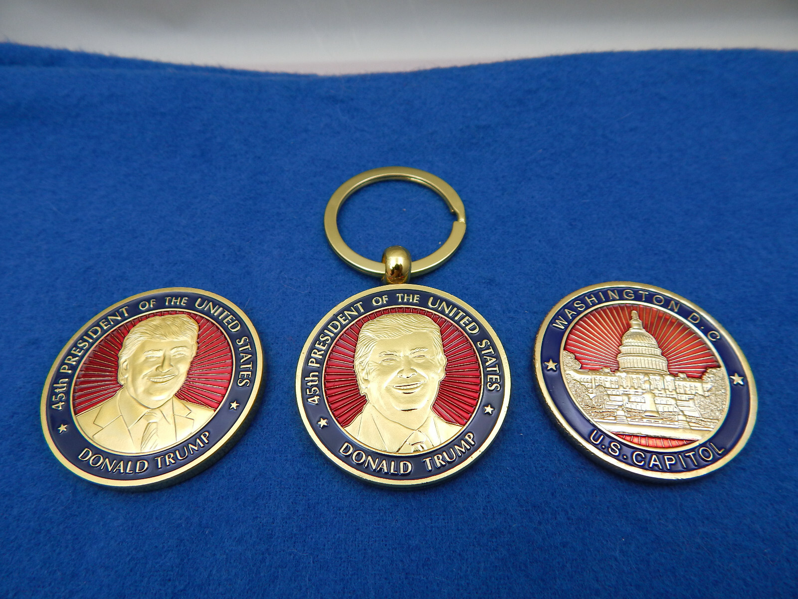 DONALD TRUMP INAUGURATION 2017 COIN ~ U.S. CAPITOL COIN & KEY CHAIN ~3 ...
