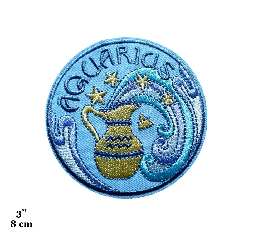 Zodiac Signs Astrology Constellations Round Colorful Embroidered Iron ...