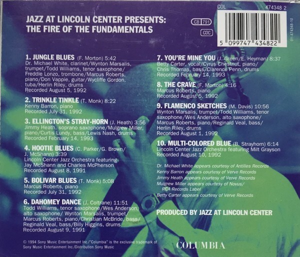 CD Jazz At Lincoln Center: The Fire of the Fundamentals+ Kenny Barron u ...