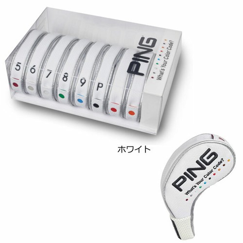 Ping Golf COLOR CODE IRON COVER SET Set of 8 HC-C191 White 881978213551 ...