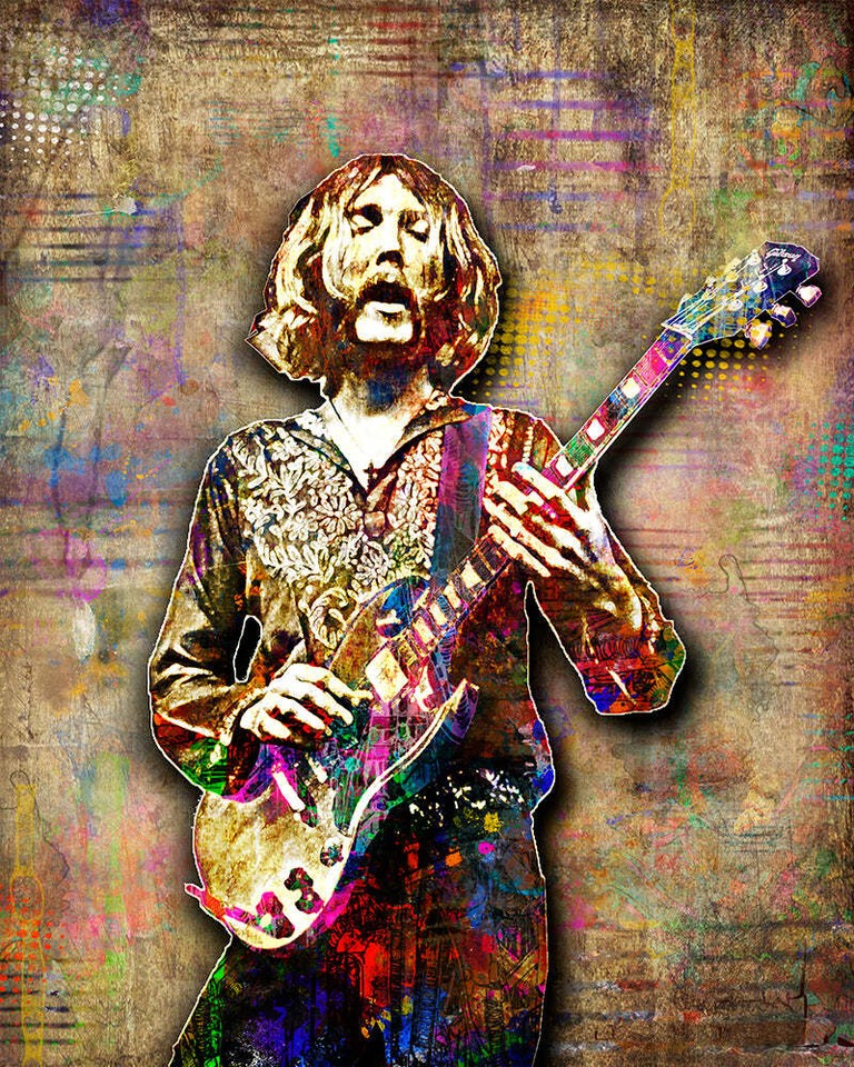 Duane Allman Poster, Allman Brothers Gift, Duane Allman Pop Art Free ...