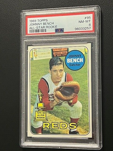 1969 Topps Baseball # 95 Johnny Bench All-Star Rookie PSA 8 NM-MT ...
