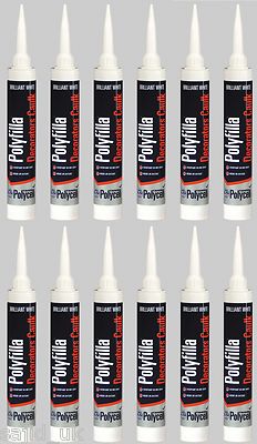 12x Polycell Polyfilla Painters Decorators Caulk Filler Sealant - 380ml ...