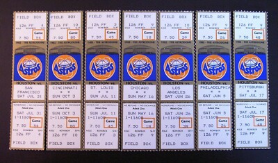 Houston Astros 1982 Vintage MLB ticket stubs - One ticket - SEE LISTING ...
