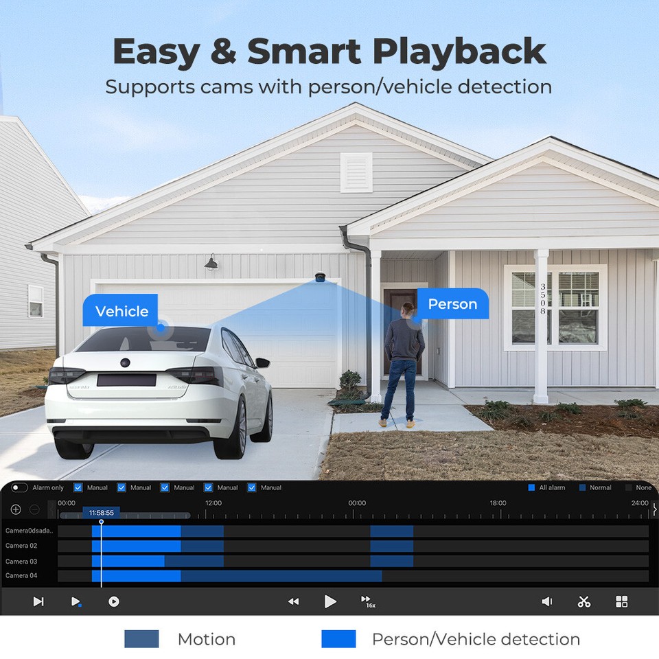 Reolink 16CH NVR 16MP PoE Video Recorder 4TB HDD for Home Security ...