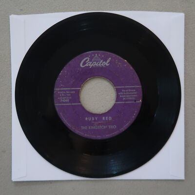 The Kingston Trio Ruby Red, Tom Dooley Vinyl 45 Capitol VG 8-25 | eBay