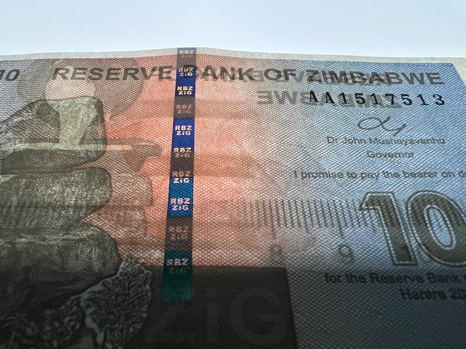 Zimbabwe $10 Zig 2024 Gold Backed Uncirculated Banknote QR Code | eBay