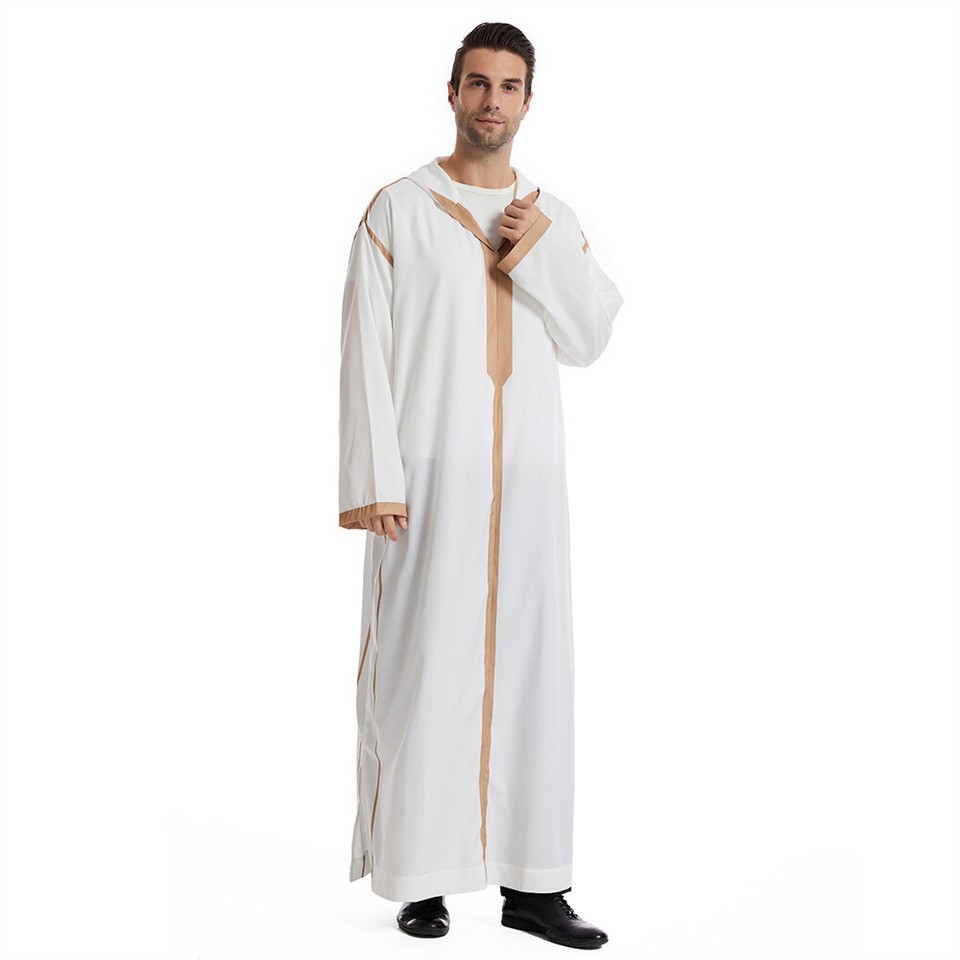 Moroccan Hooded Thobe Thobes Hood Hoodie Mens Arab Saudi Robe Dishdash ...