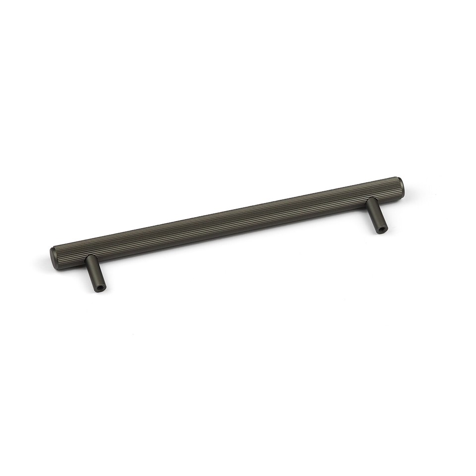 Dark Grey Kitchen Handles Reeded Knurled Grooved Cupboard Drawer Door ...