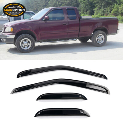 1997-2003 Ford F150 F250 Extended Cab Rear Window Visors Rain Sun Guard ...