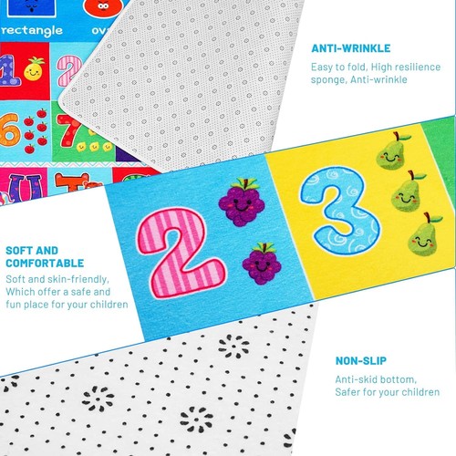 Kids Rug for Playroom, ABC Play Mat Educational Rugs, Soft Non-Slip Rug ...
