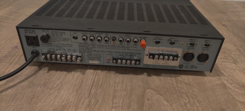 TOA 500 Series Amplifier A-512A (120 Watt) | eBay
