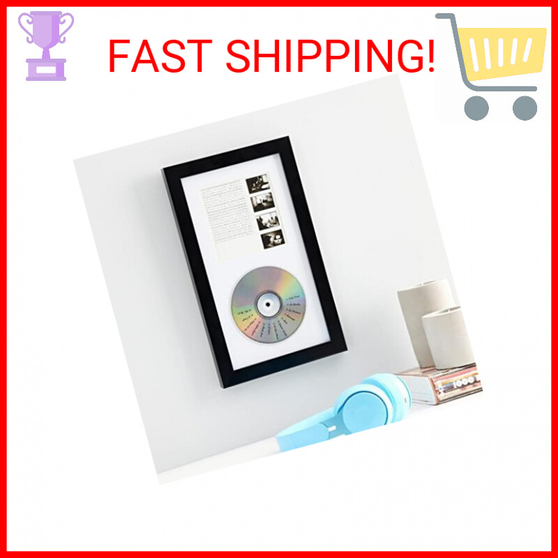 Studio Decor Standard CD Frame Display Case Black Frame 6.5" x 12" Real ...