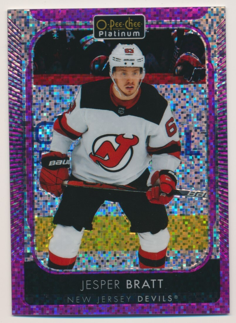 #98 JESPER BRATT 2021-22 O-Pee-Chee OPC Platinum VIOLET PIXELS 42/299 ...