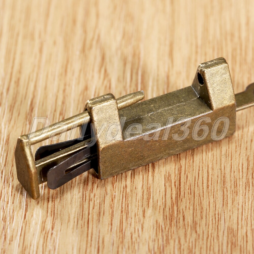 Chinese Old Style Lock Padlock & Key Jewelry Box Chest Cabinet ...