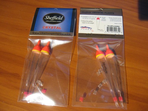 2 Packs Sheffield Crystal Clear Plastic Fishing Float Bobbers 4.0 Gram ...