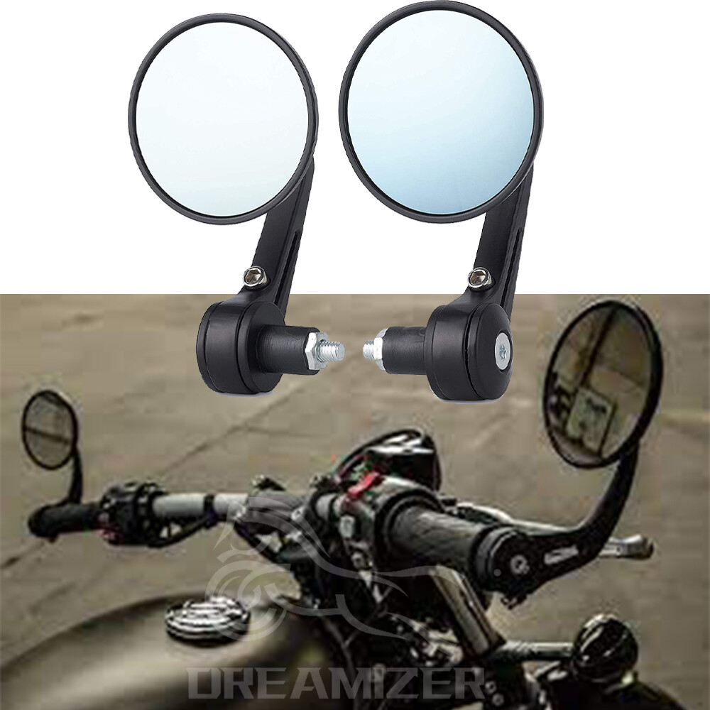 2X Motorcycle 7/8" Bar End Side Mirrors For Triumph Bonneville Bobber ...