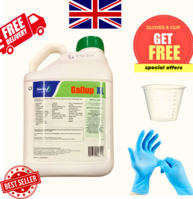 5L GALLUP XL PROFESSIONAL STRENGTH GLYPHOSATE 360g/L TOTAL WEED KILLER UK | eBay