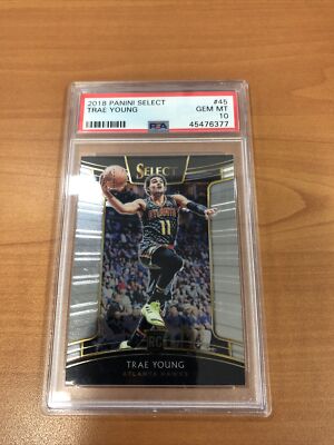 2018 Panini Select Concourse Rookie Card RC #45 Trae Young Atlanta ...