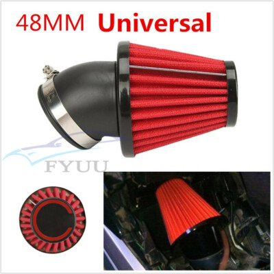 Motorbike ATV Dual Layer Stainless Steel Mesh 45° Angled Air Filter Pod ...