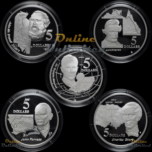 1994 Australia $5 Masterpieces in Silver Five Coin Proof Set - The ...