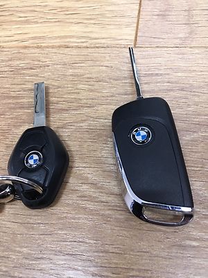 BMW 3 BUTTON KEY UPGRADED STYLISH FLIP KEY CUT & PROGRAMMED E46 E39 E53 ...