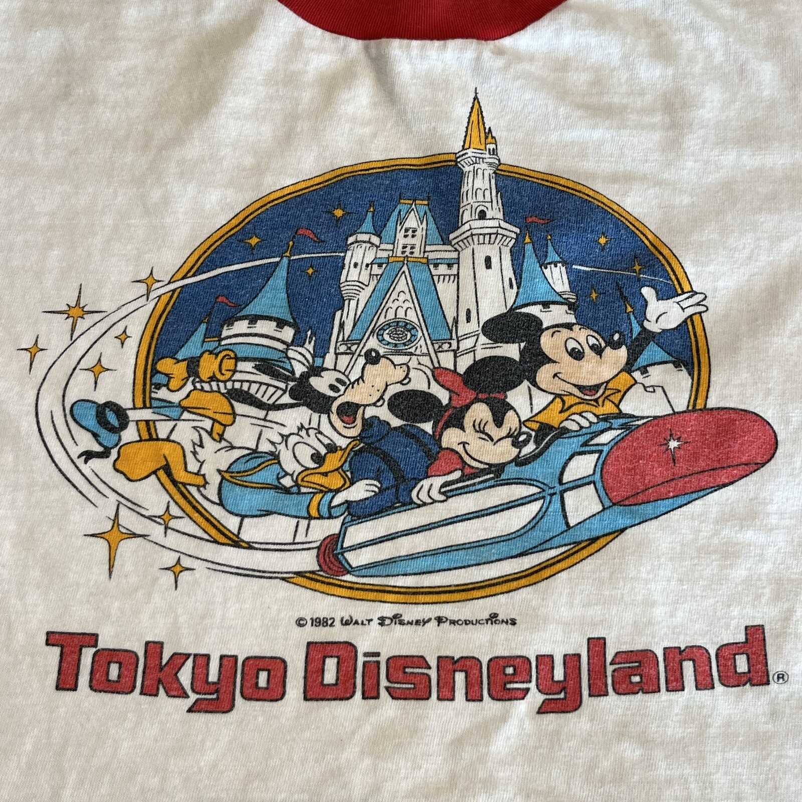1982 Tokyo Disneyland Grand Opening Ringer T-Shirt Ja… - Gem
