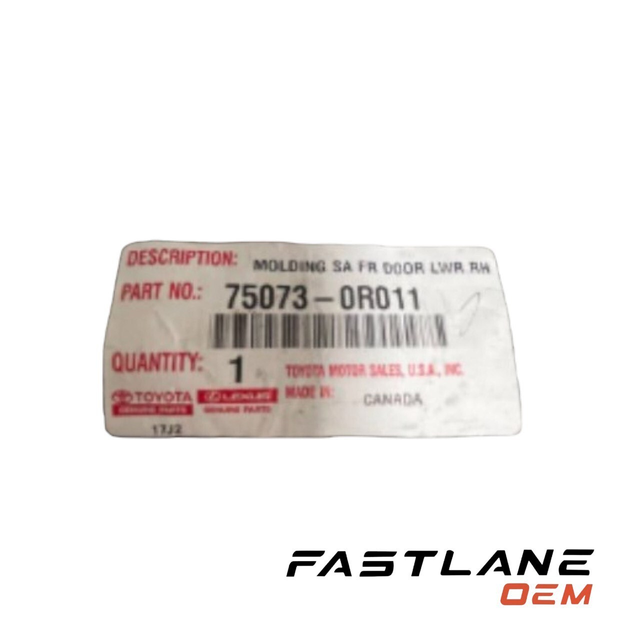 2015 Toyota Rav4 Right Front Lower Door Molding OEM 75073-0r011 for ...