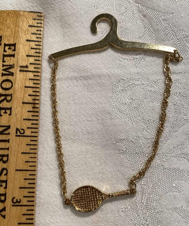Vintage Swank? Gold Tennis Racket Tie Chain | eBay