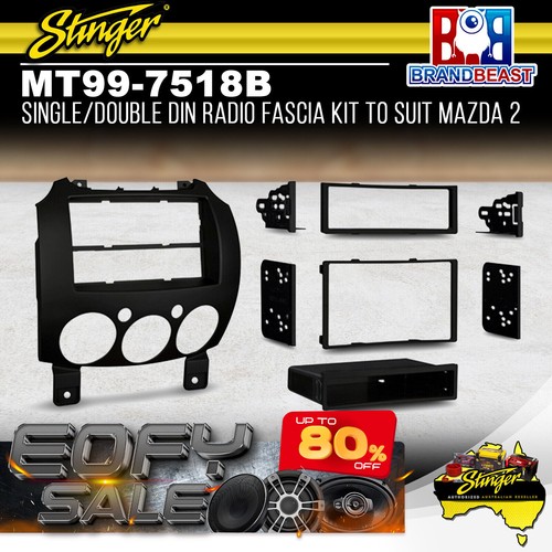 Metra MT99-7518B Single/Double DIN Radio Fascia Kit To Suit Mazda 2 ...