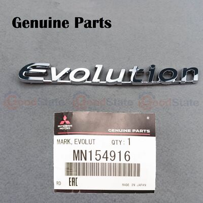 GENUINE Mitsubishi Lancer Evolution 7 VII 8 VIII 9 IX Rear Trunk Emblem ...