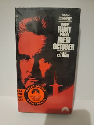 vhs new HUNT for RED OCTOBER '89/'90 First Printing SEALED Paramount ...