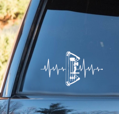 BOW EKG vinyl decal / sticker, bow hunting, Bow hunter, Archery, bow ...