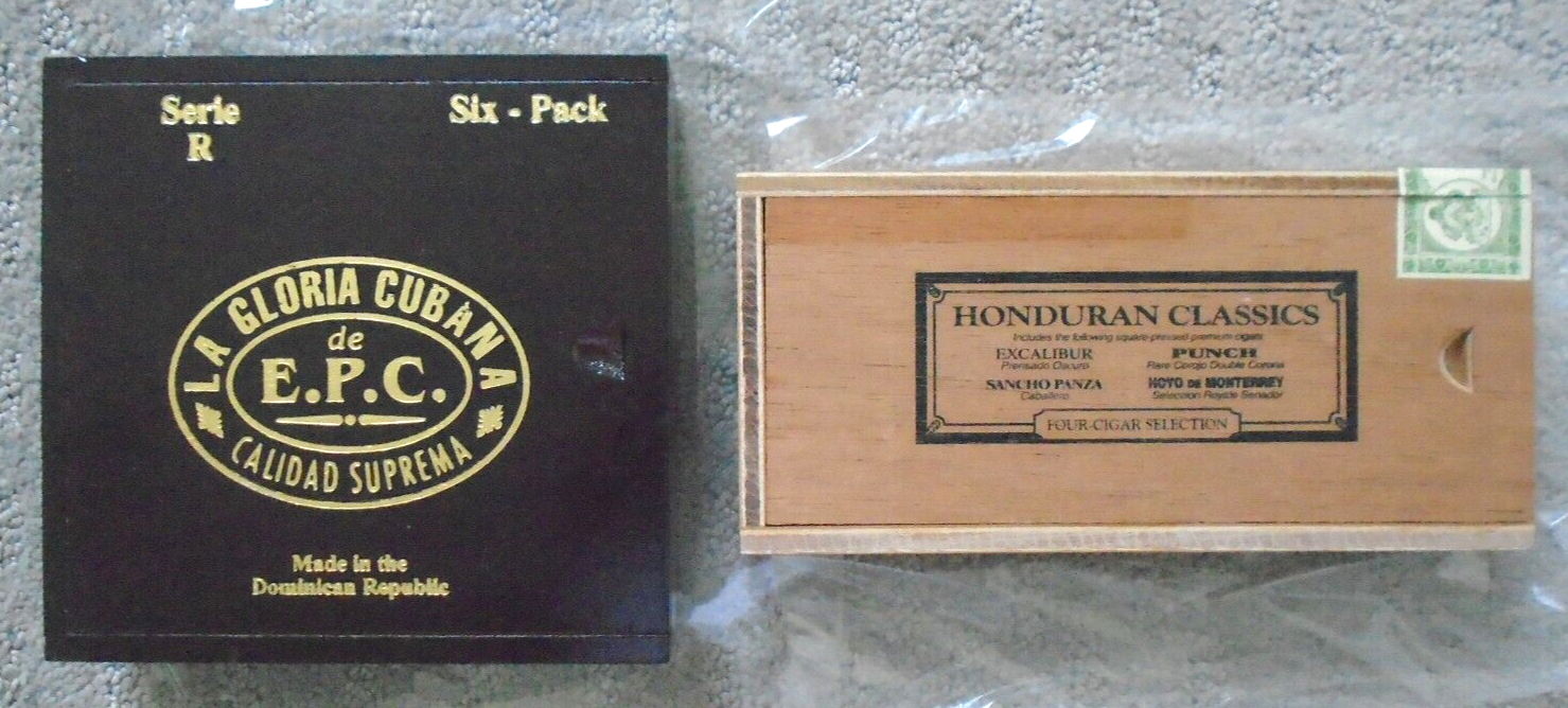 2 Vintage Wood Cigar Boxes Honduran & La Gloria Cubana Dominican | eBay