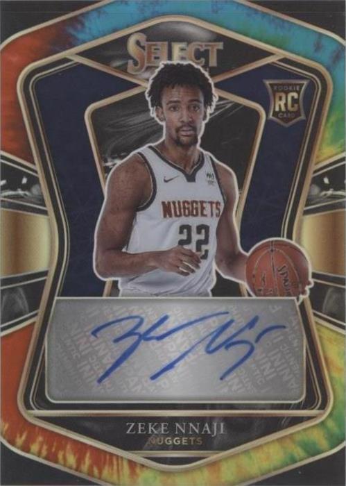 2020-21 Panini Select - Rookie Signatures Zeke Nnaji #RS-ZEK Tie-Dye ...
