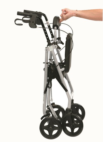 Ultra lightweight rollator wheeled walking aid frame 4 wheel mobility ...