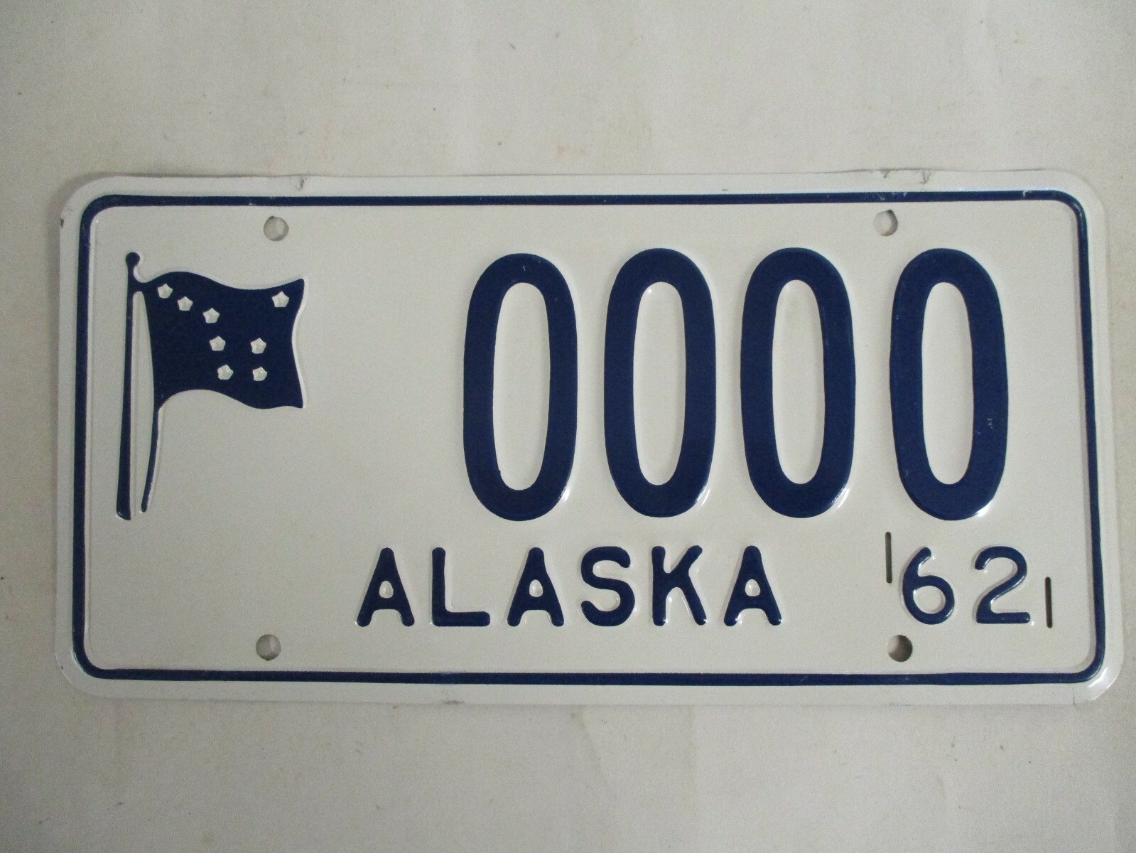 SUPER 1962 Alaska SAMPLE ZERO License Plate Tag | eBay