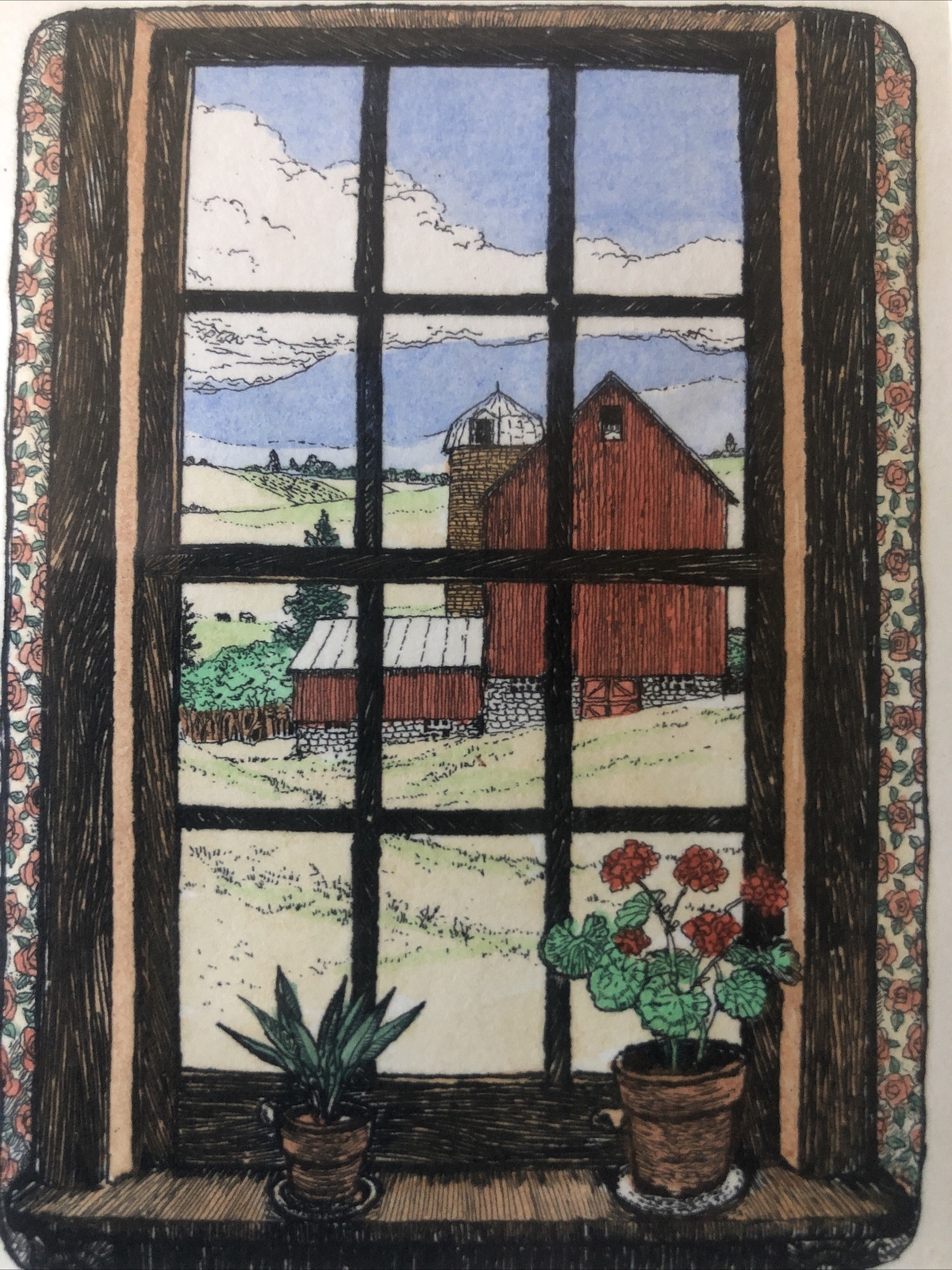 Miniature Etching titled "South View” Susan Hunt-Wulkowicz signed | eBay