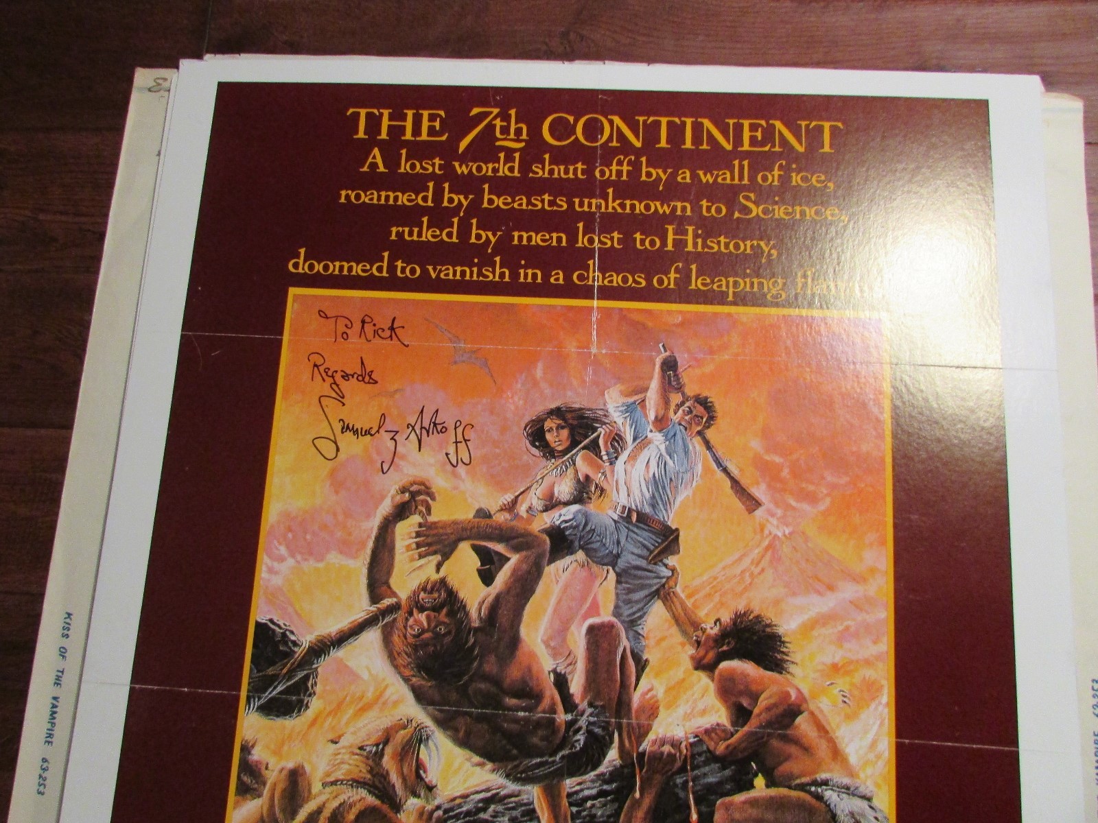 1976 The People That Time Forgot 1-SH 27x40 Poster VG+ SIGNED Samuel Z ...