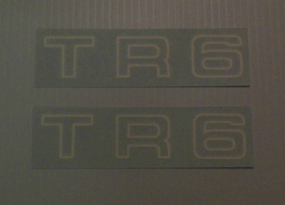 New 1969-1976 Triumph TR6 OEM Outline Rear Quarter Decal Pair | eBay
