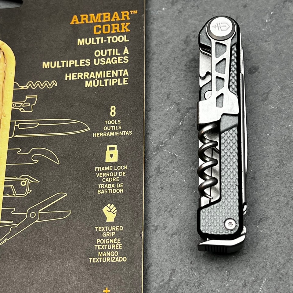 GERBER Armbar Gray Handle 8 Function Multi Tool Folding Knife Bottle Can Opener | eBay