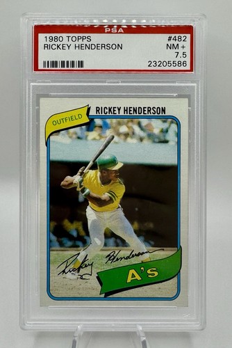 1980 Topps - Rickey Henderson #482 (RC) PSA 7.5 HOF Athletics Rookie ...